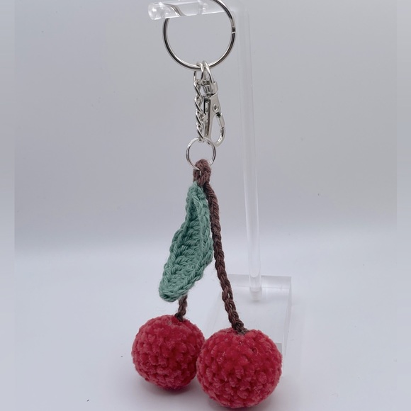 Accessories | Crochet Cherry Keychain | Poshmark